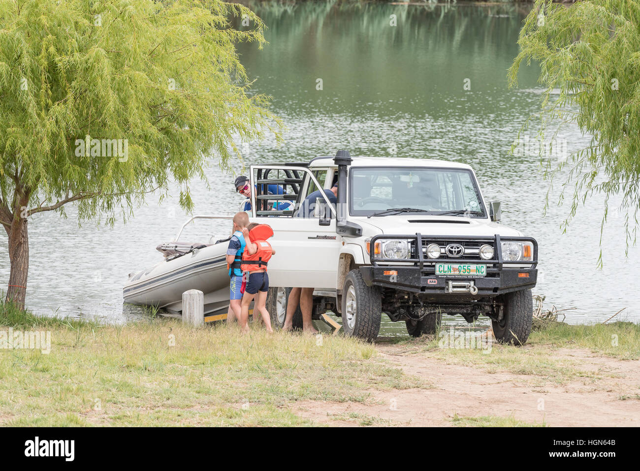 Boat launching vehicle Banque de photographies et d’images à haute ...