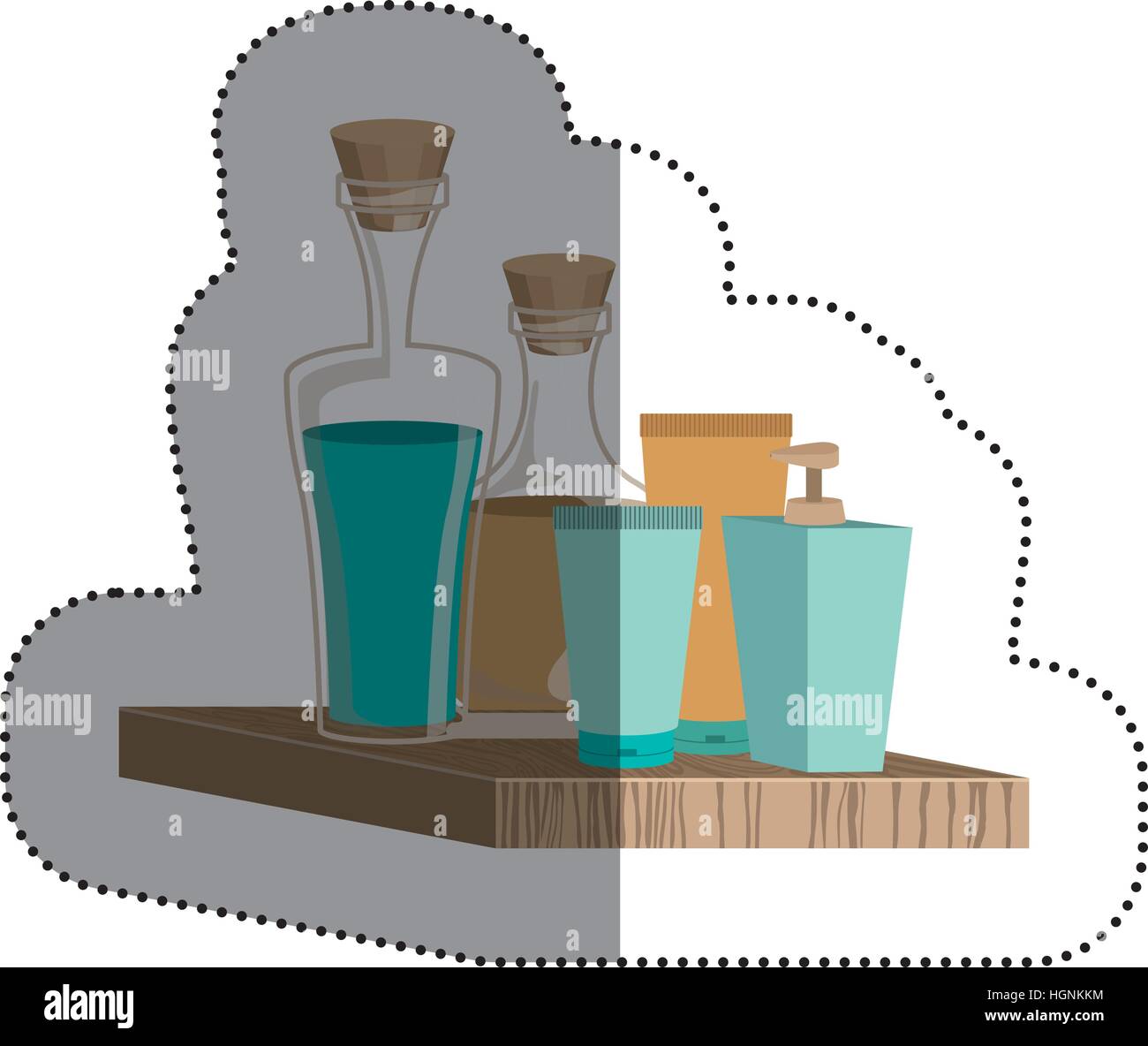 Flacon d'huile de l'icône. Centre de Spa et de soins de vie sain thème ...