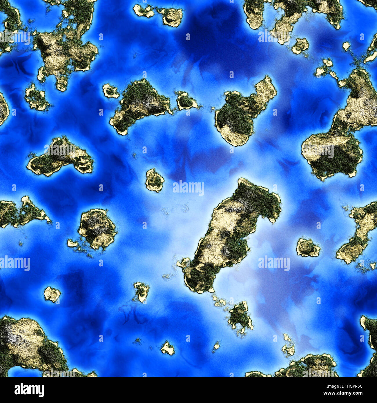 Seamless Texture terre et mer 2D illustration Photo Stock - Alamy