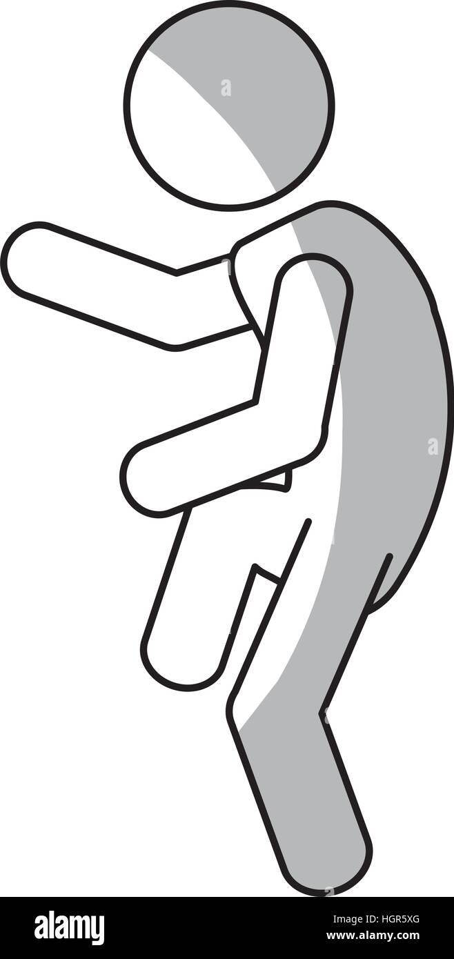 Les pictogrammes homme icône sur fond blanc. vector illustration Image ...