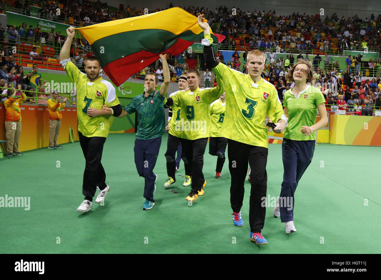 16.09.2016. Rio au Brésil. Jeux paralympiques d'été. L'équipe de ...