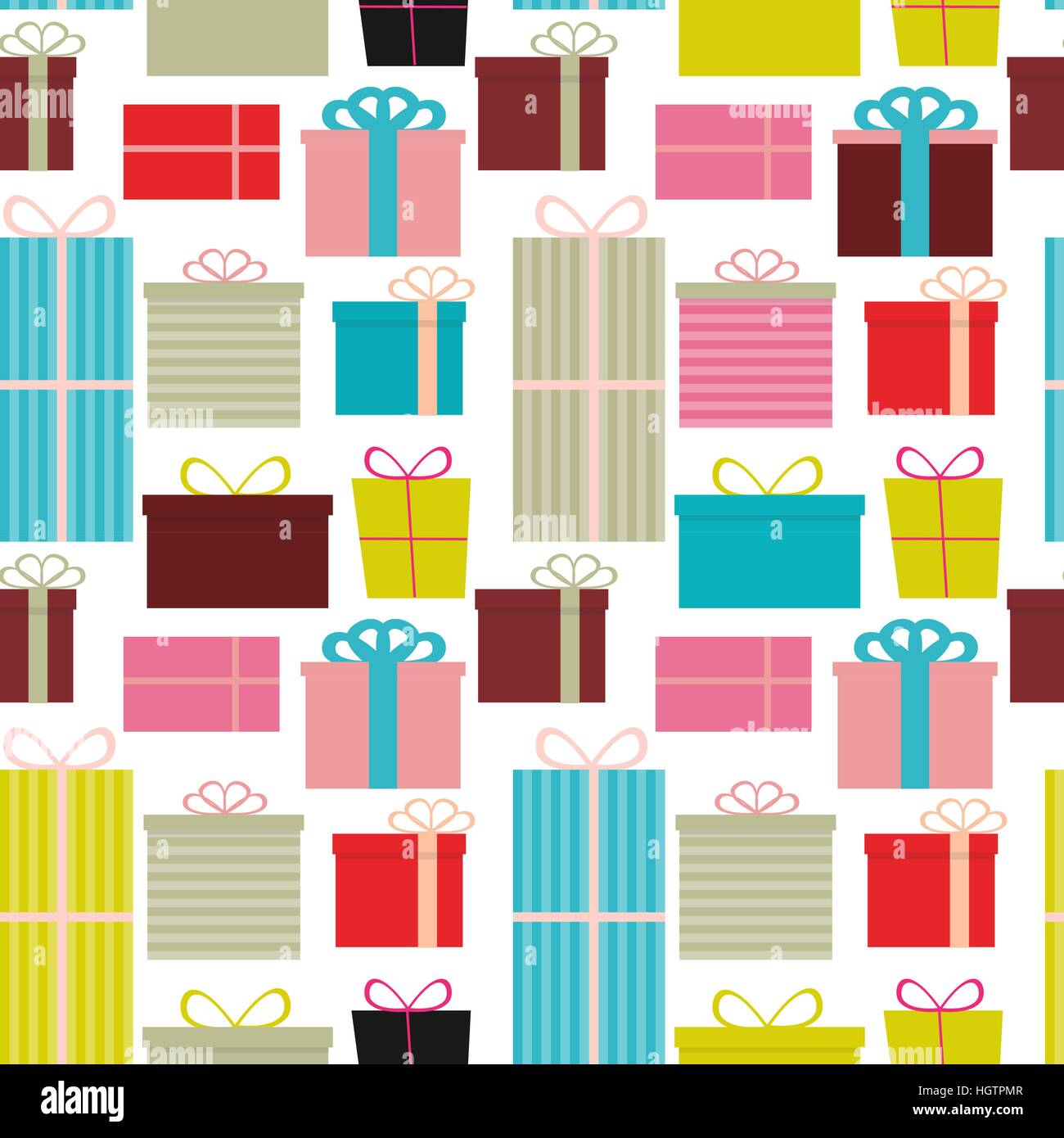 Boîte cadeau différent modèle transparent Background Vector Illustrati ...