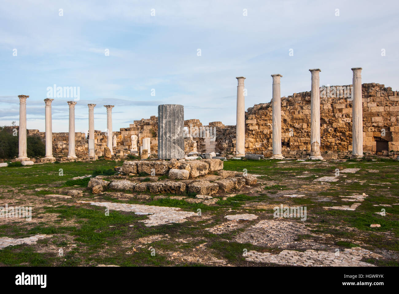 Salamine anciennes ruines romaines du nord de chypre Banque de ...