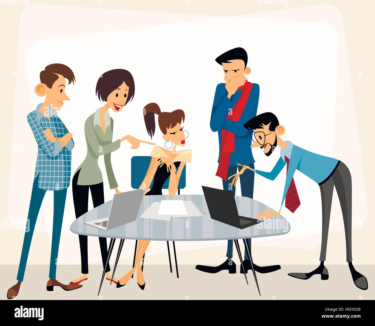 Vector illustration d'un travail d'équipe au travail Image Vectorielle ...