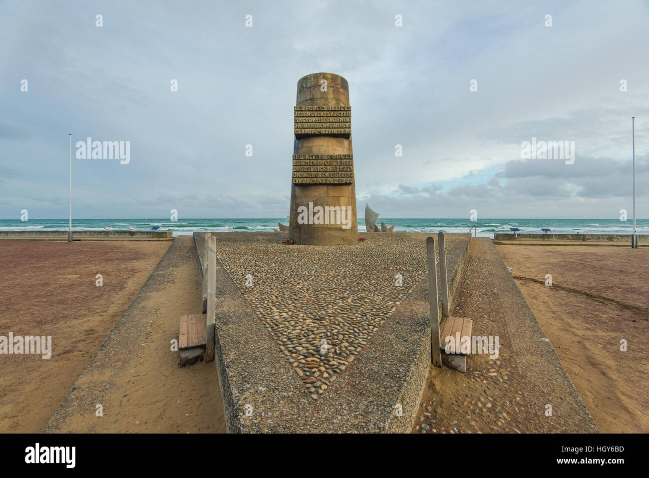 Omaha Beach World War Two Overlord débarquement en Normandie Memorial ...