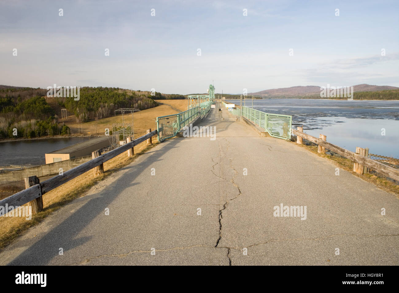 Le Moore barrage sur la rivière Connecticut à Littleton, New Hampshire ...