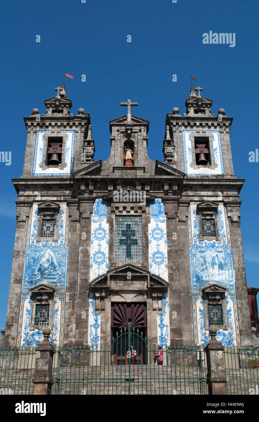 Porto : l'église de Saint Ildefonse, église du 18ème siècle construit ...