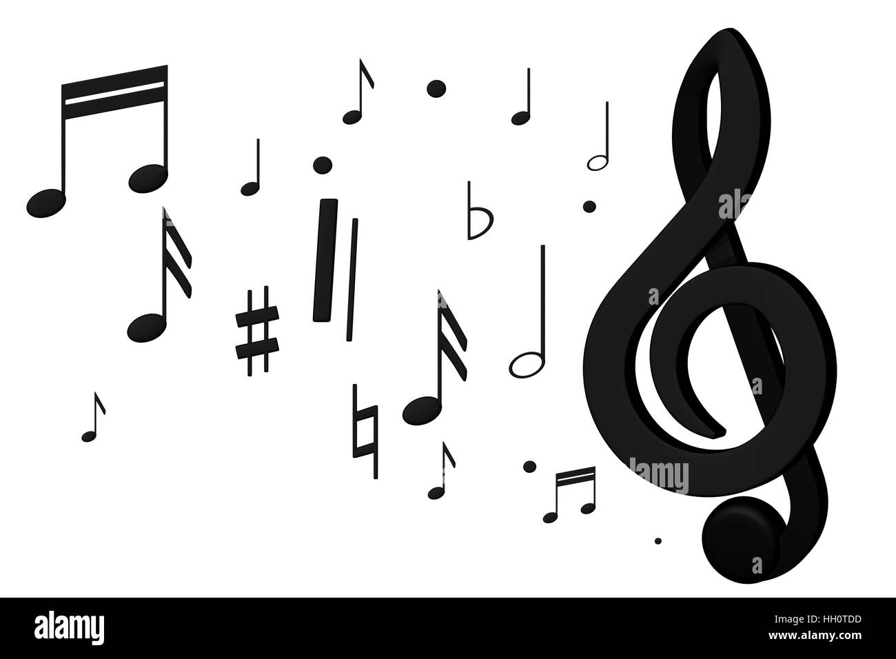 Symboles musicaux notes Banque de photographies et d’images à haute ...