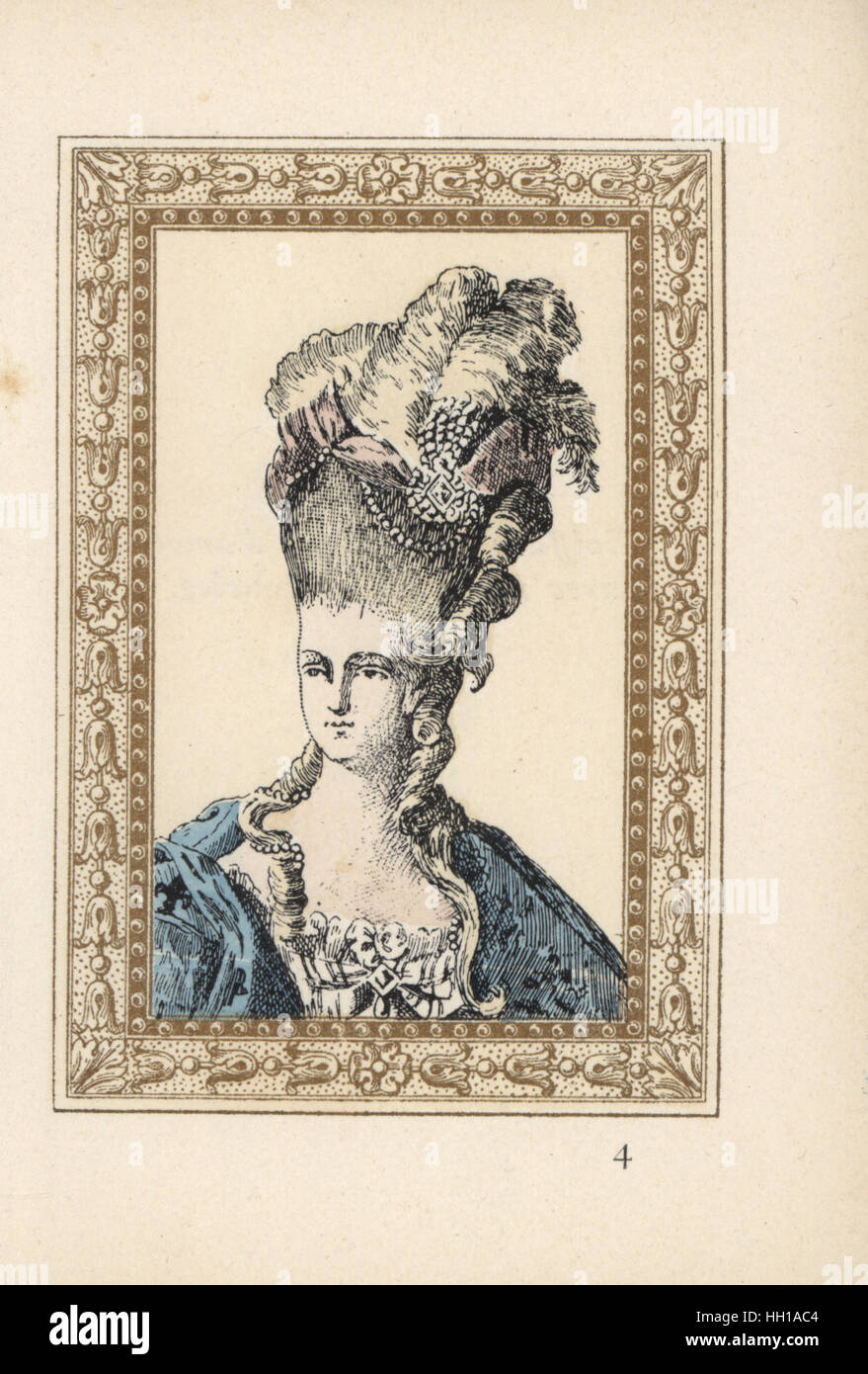 Marie Antoinette, épouse du roi Louis XVI de France, dans des hairstyle ...