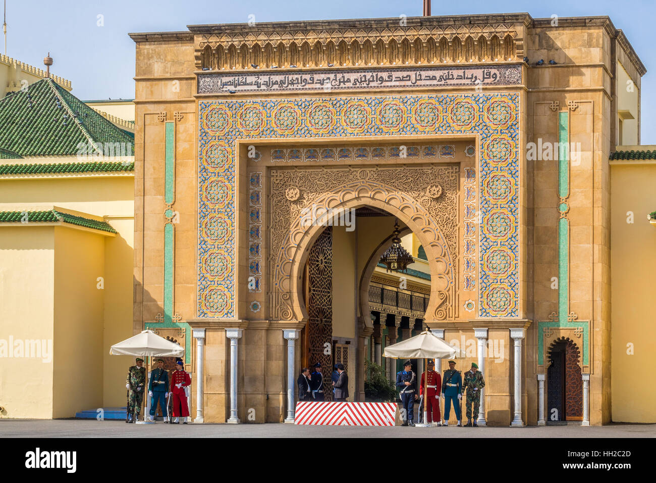 Entrée au Palais Royal Rabat Maroc Afrique du Nord Photo Stock - Alamy