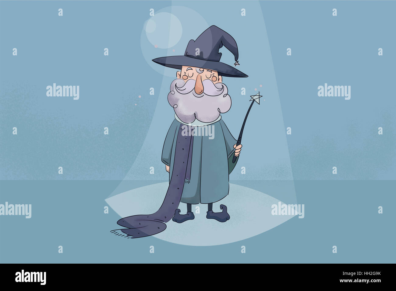 Merlin magicien dessin Banque de photographies et d’images à haute ...