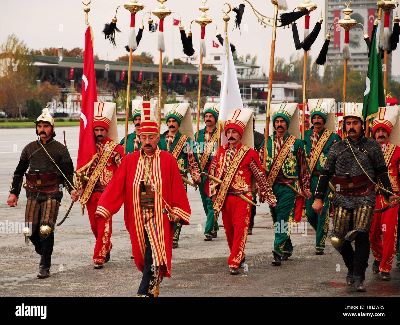 L'armée ottomane traditionnelle bande (Mehter) a effectué un show ...
