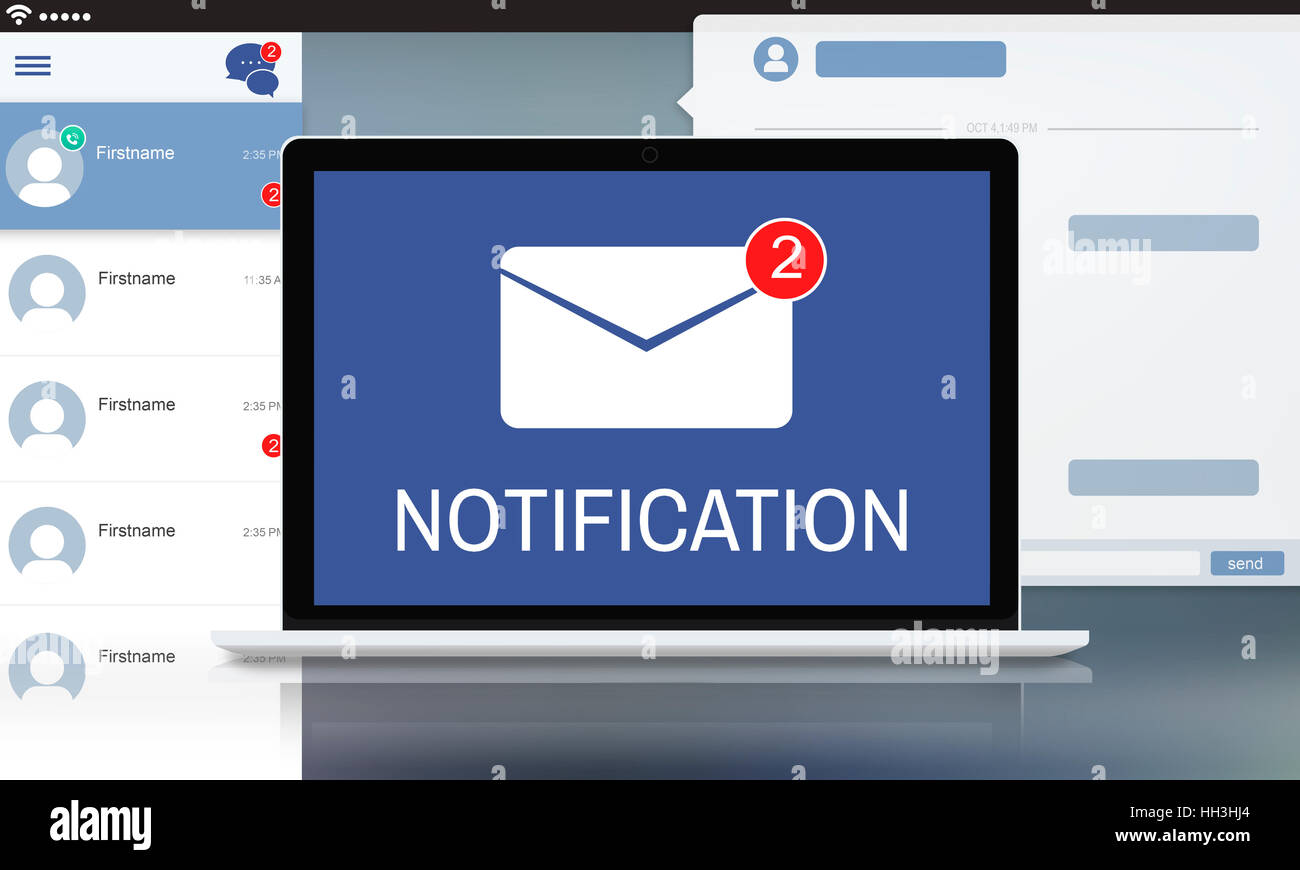 Lettre de notification de message Enveloppe Concept Photo Stock - Alamy