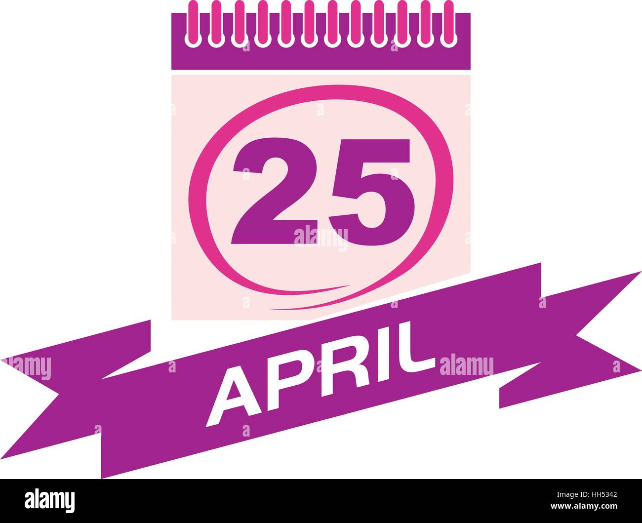 Le 25 avril Banque d'images vectorielles - Alamy