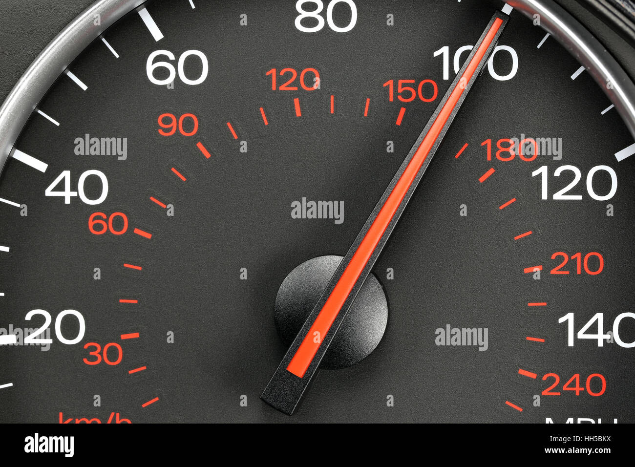 Compteur de vitesse à 100 MPH Photo Stock - Alamy