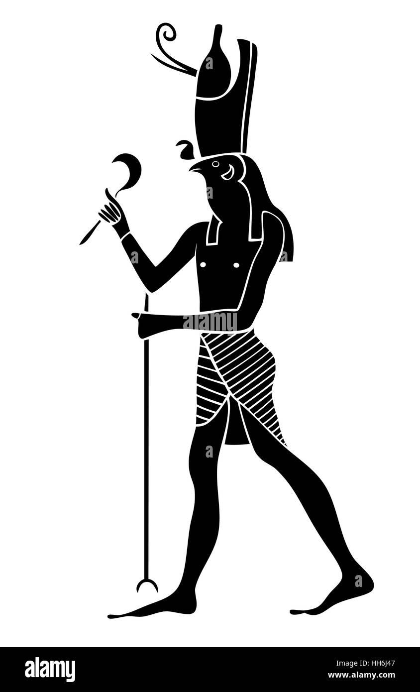 Dieu de l'Egypte ancienne - Horus Photo Stock - Alamy