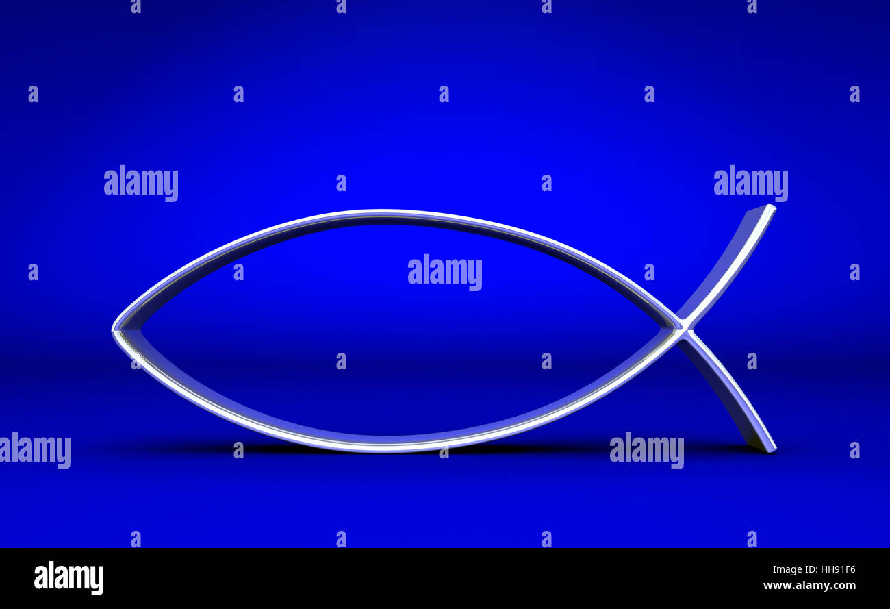 Signe, signal, la religion, le poisson, Pâques, poisson, le pictogramme ...