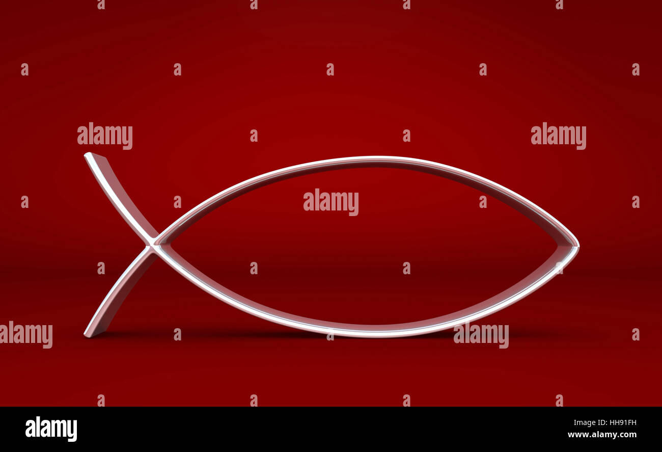 Signe, signal, la religion, le poisson, Pâques, poisson, le pictogramme ...