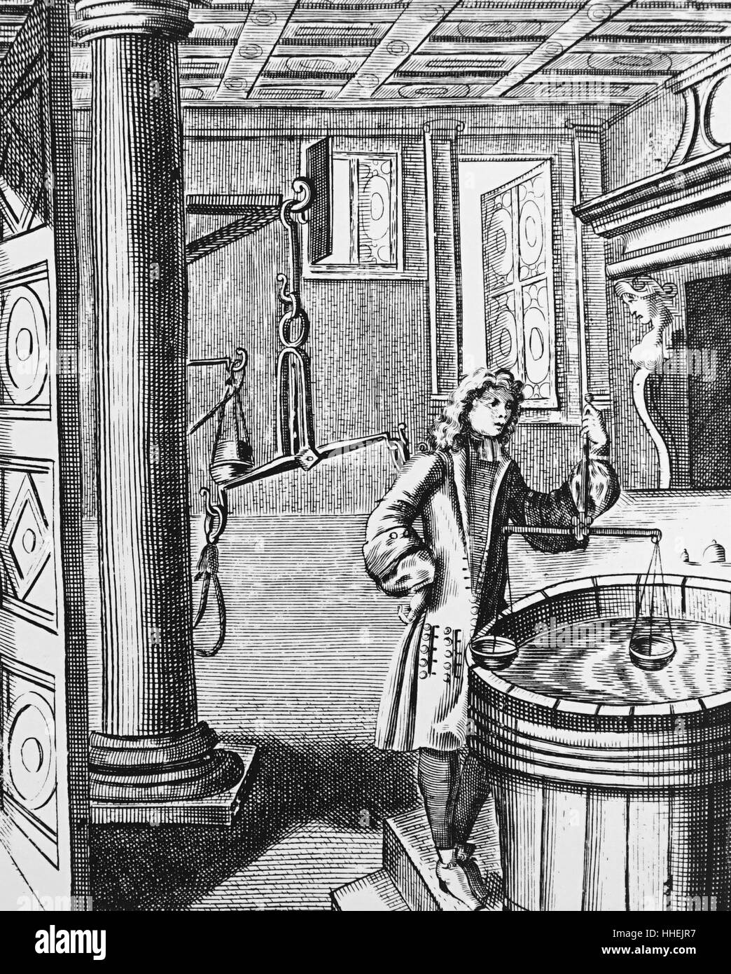 Balance hydrostatique Banque d'images noir et blanc - Alamy