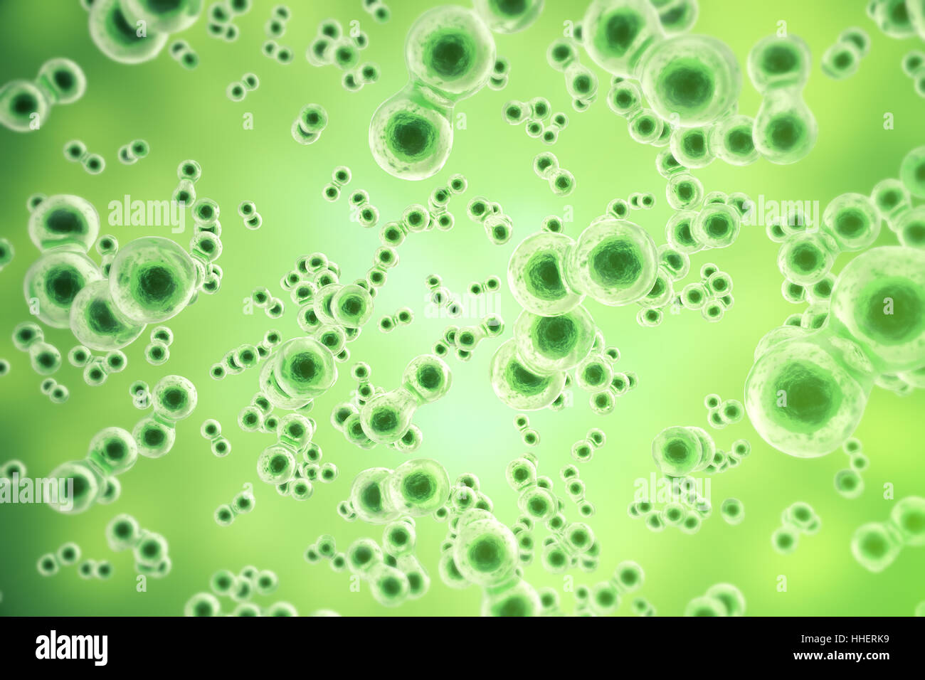 Arrière-plan de cellule verte. La vie et la biologie, la médecine, la ...