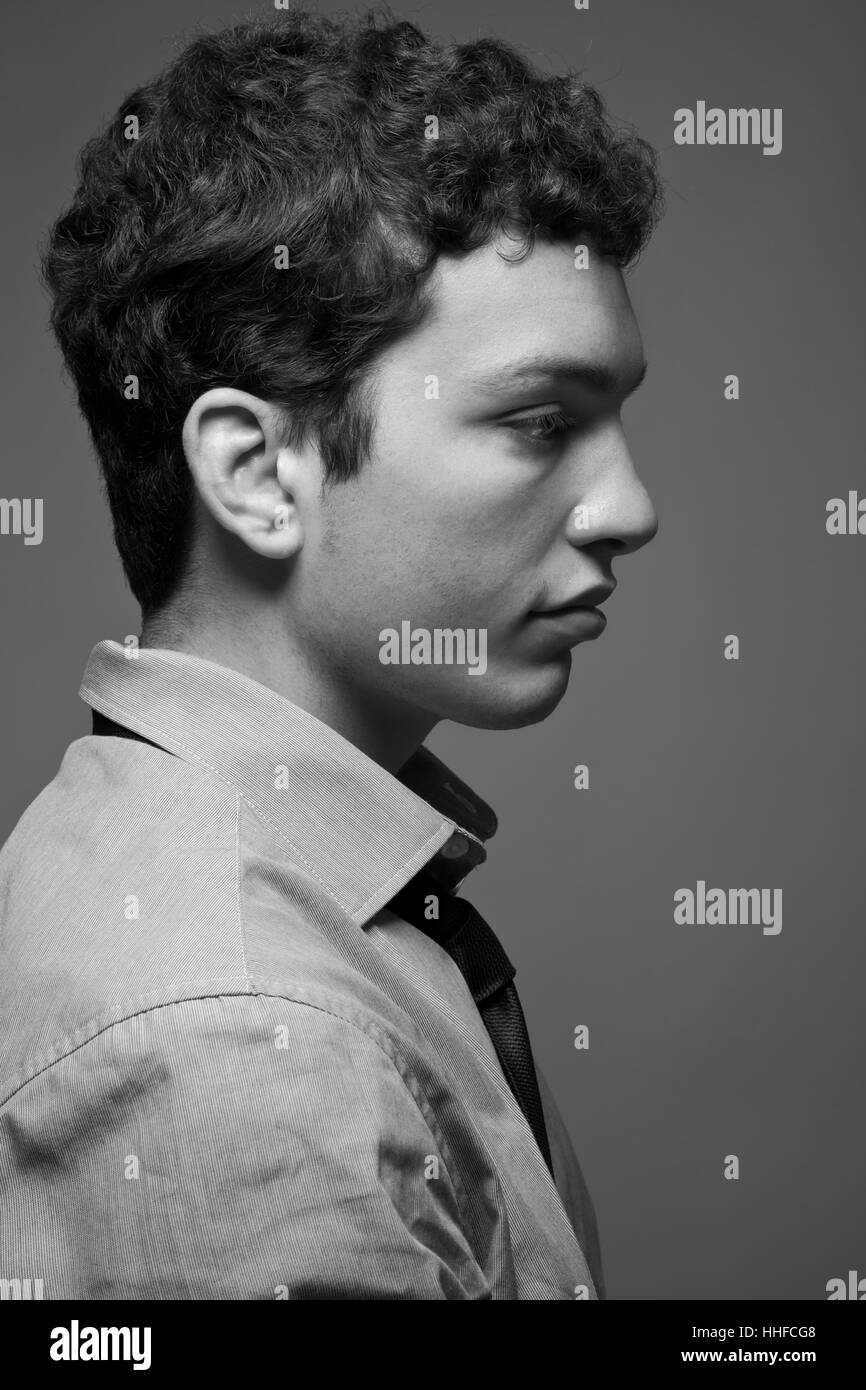 Guy, profil, personne, d'expression, de côté, l'homme, tête, Guy ...