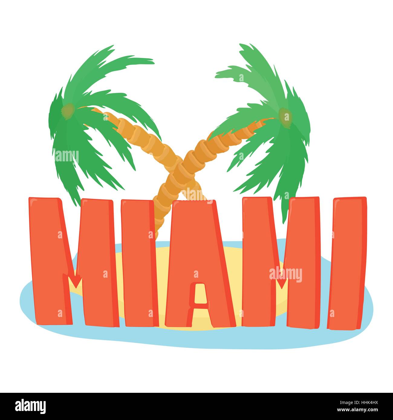 Visiter miami beach Banque d'images vectorielles - Alamy