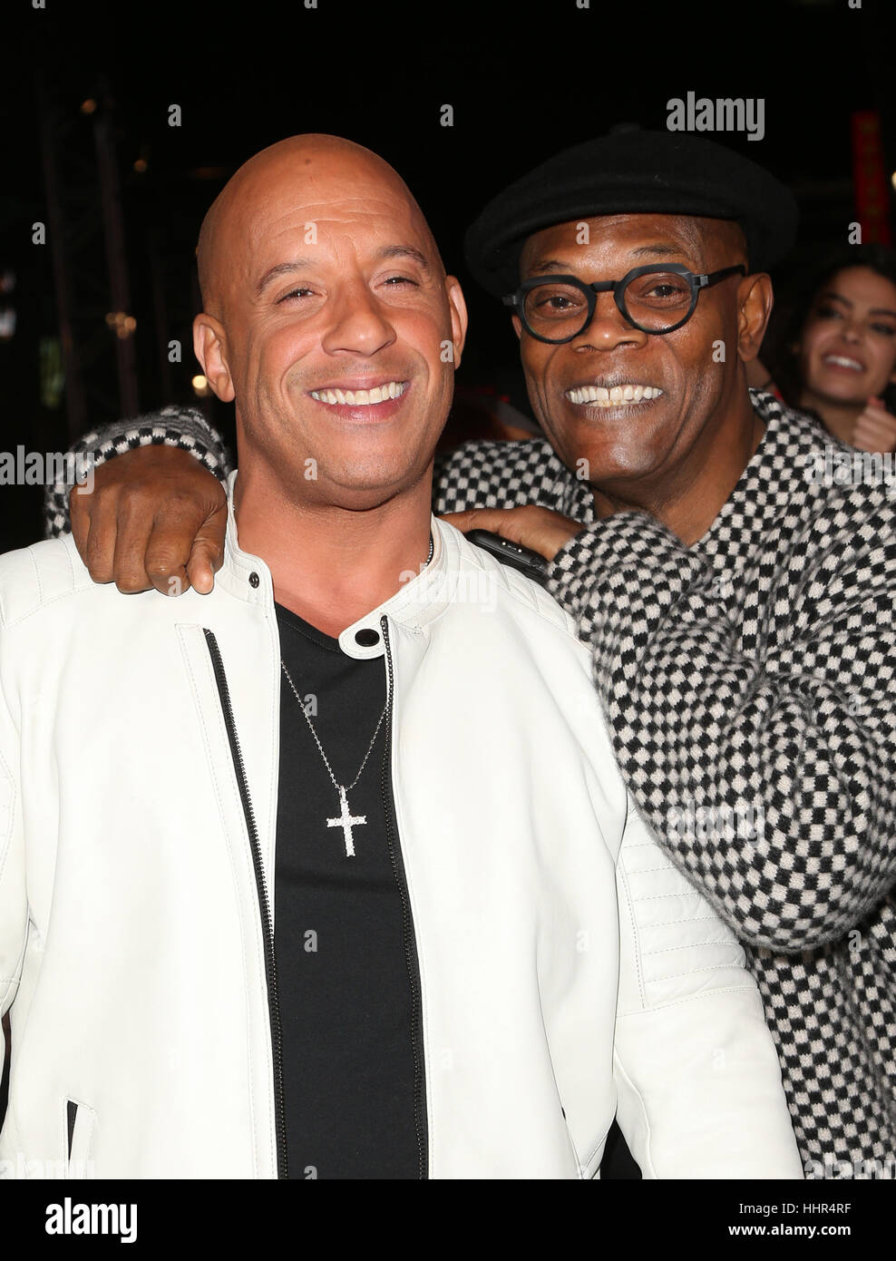 Hollywood. 19 Jan, 2017. Vin Diesel, Samuel L Jackson, pour Premiere de ...