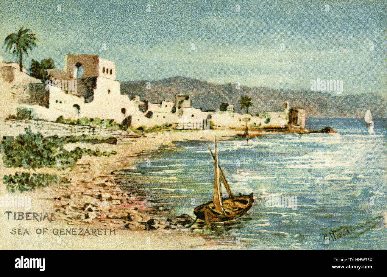 Mer de Galilée ou de Tibériade, ou le lac de Génésareth, ou le lac de ...