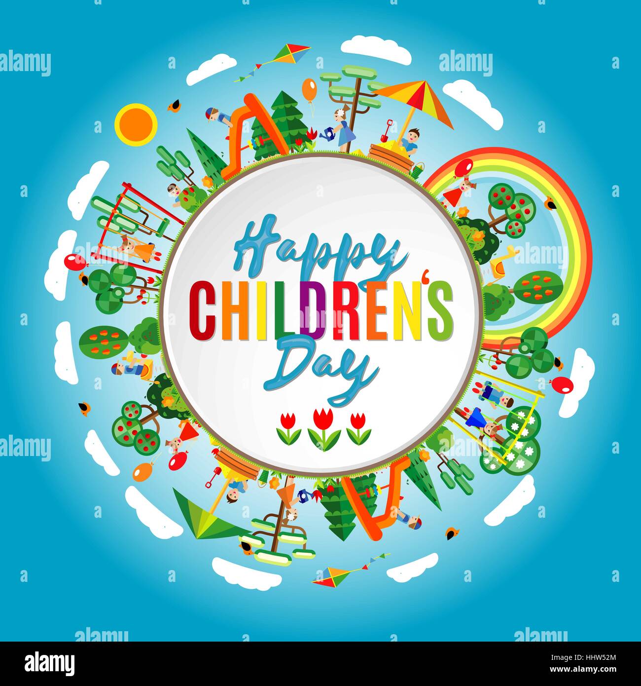 Happy children's day. Vector illustration de l'affiche de la journée ...