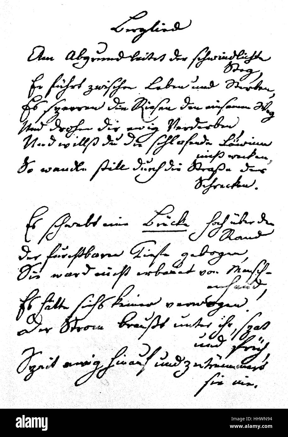 Old german handwriting Banque d'images détourées - Alamy