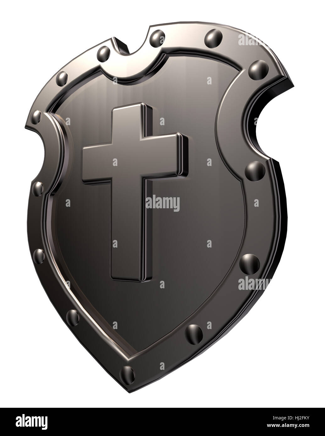 Signe, signal, croix, emblème, chrétien, christianisme, bouclier ...