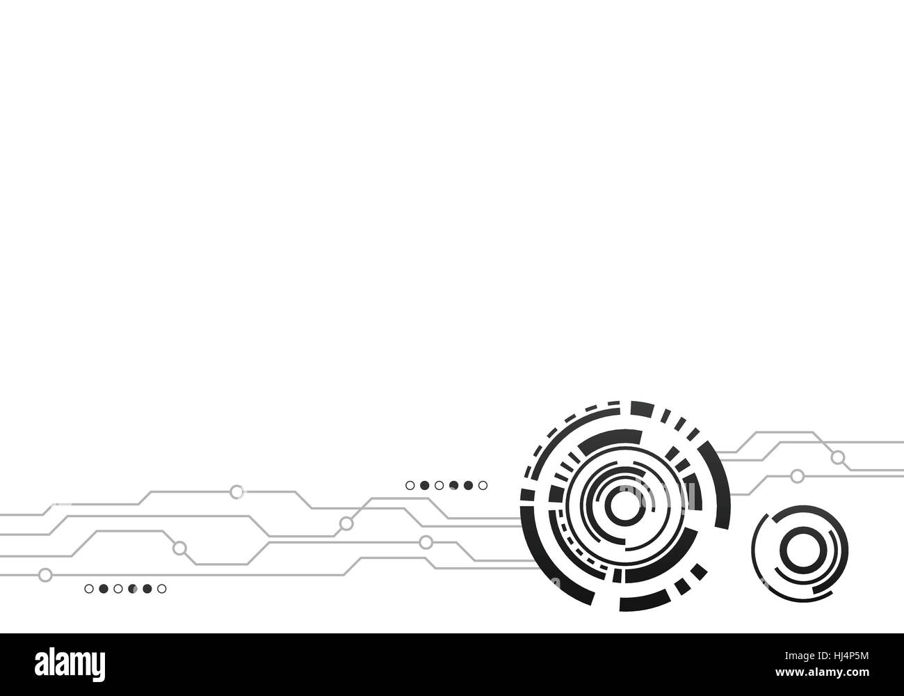La technologie Abstract futuristic background moderne, noir et blanc ...