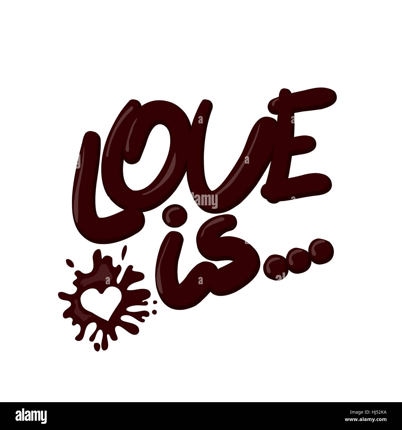 Coeur brun brillant Banque d'images vectorielles - Alamy