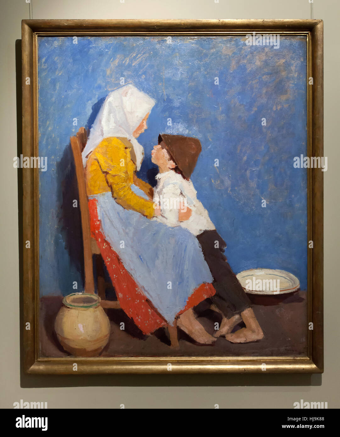 Frères et Sœurs (1906) Peinture par peintre hongrois Adolf Fenyes sur l ...