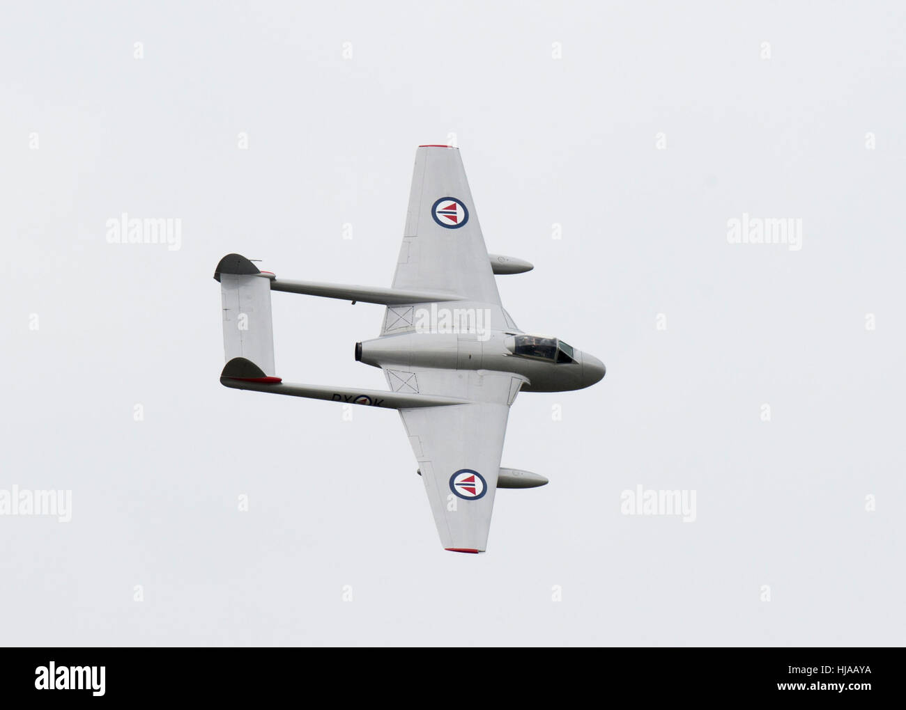 L'avion de Havilland Vampire dans un défilé en l'honneur de l'ancien ...