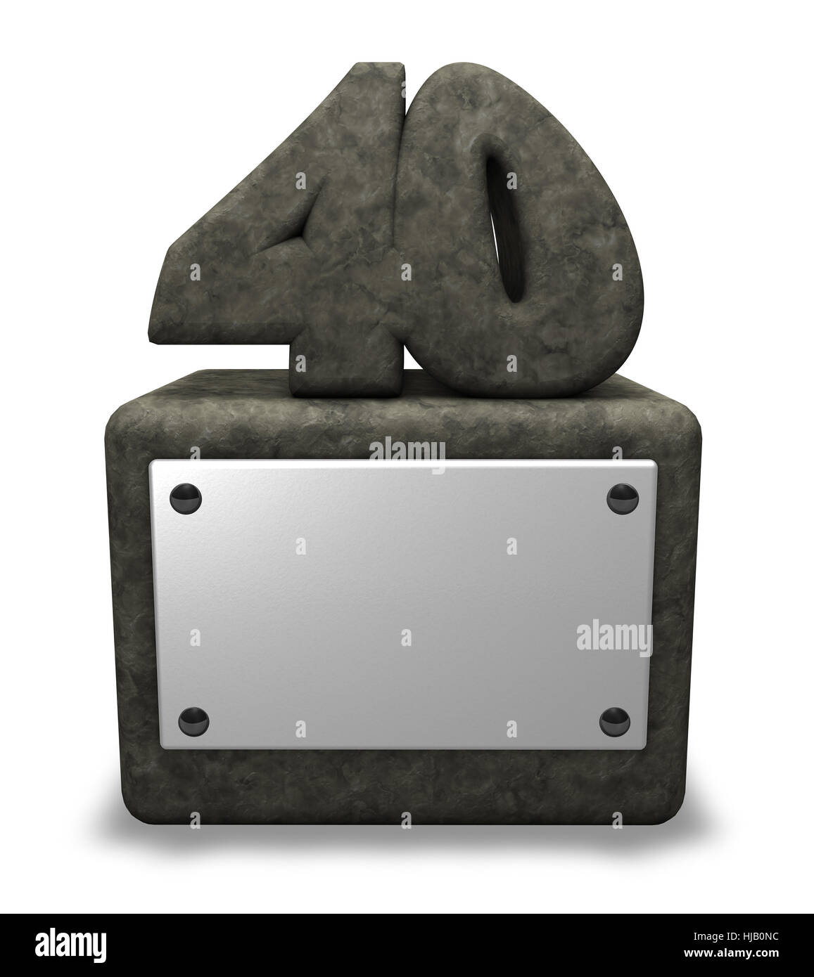 Signe, signal, monument, pierre, quarante, nombre, pictogramme, symbole ...