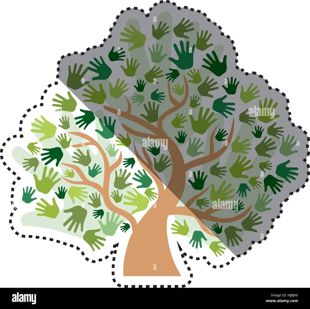 Symbole main humaine Image Vectorielle Stock - Alamy