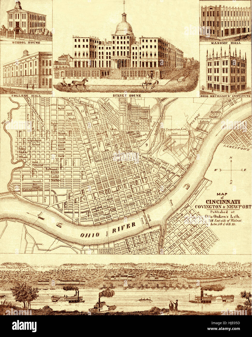 Cincinnati ohio map Banque de photographies et d’images à haute ...
