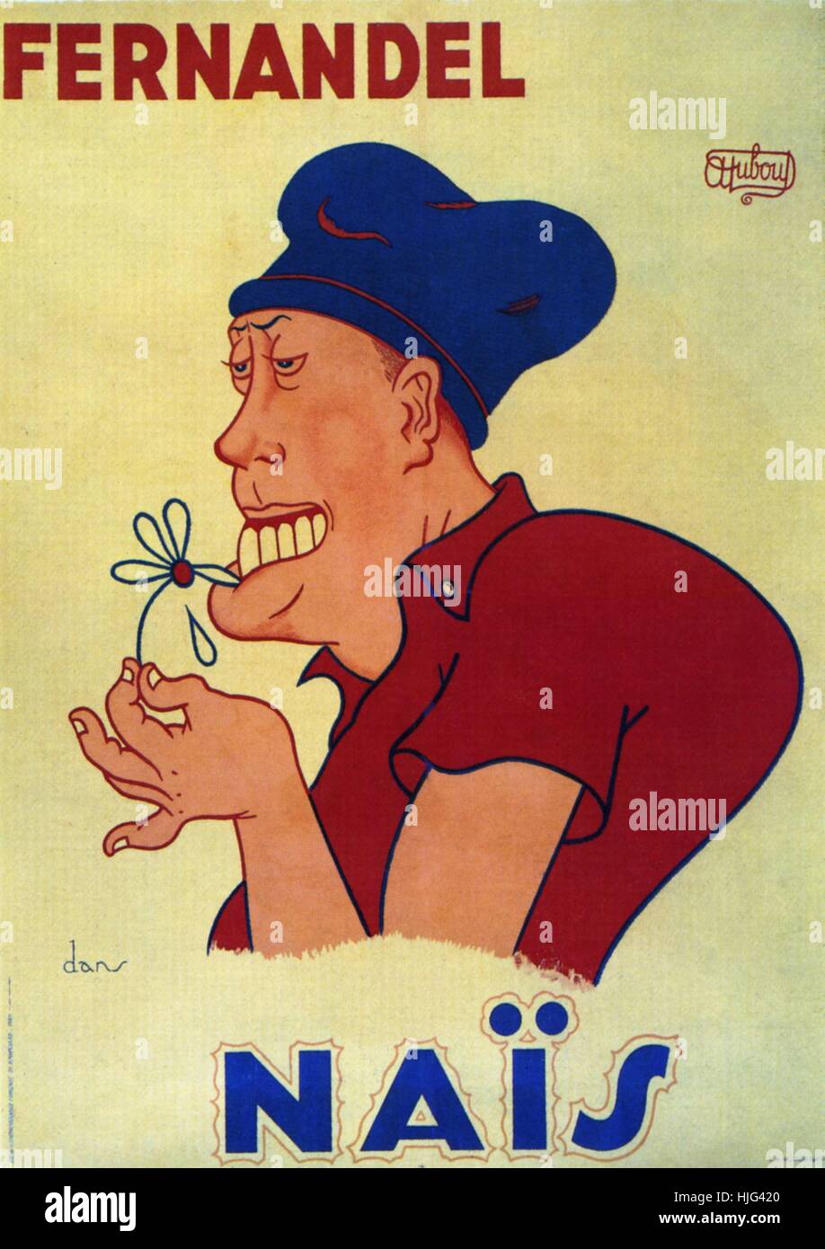 Nais Année : 1945 France Réalisation : Raymond Leboursier, affiche de ...