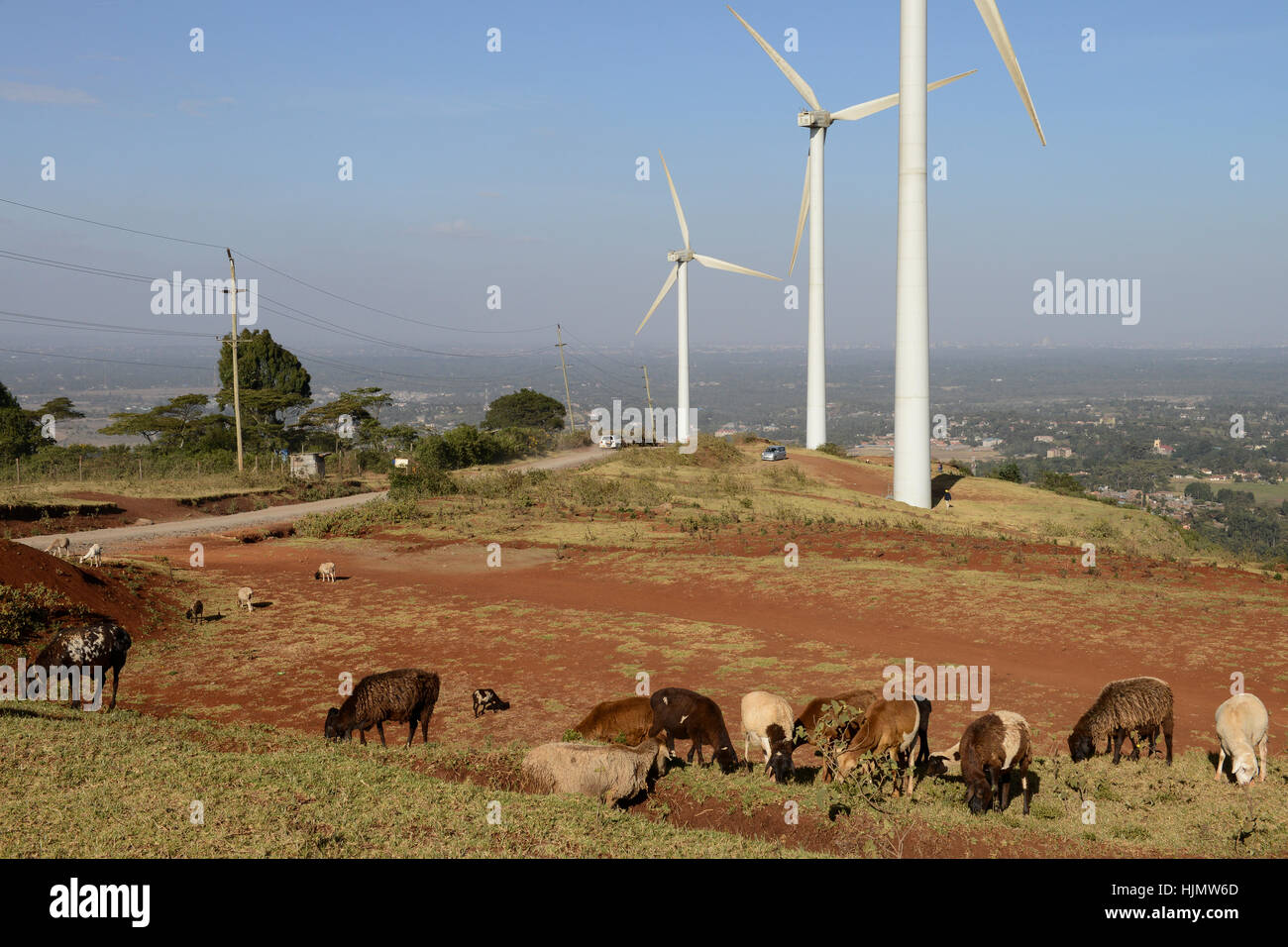 KENYA, Nairobi, Ngong Hills, 25,5 MW Wind Power Station avec Vestas et ...