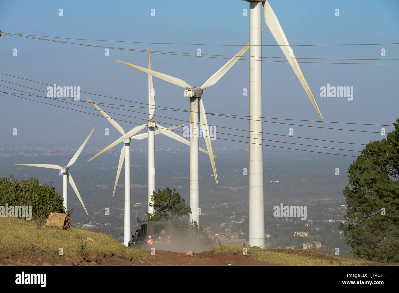 KENYA, Nairobi, Ngong Hills, 25,5 MW Wind Power Station avec Vestas et ...
