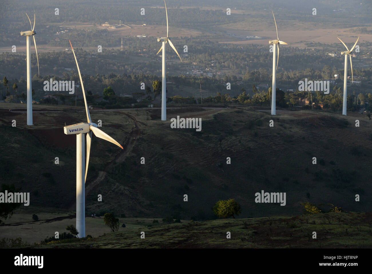 KENYA, Nairobi, Ngong Hills, 25,5 MW Wind Power Station avec Vestas et ...