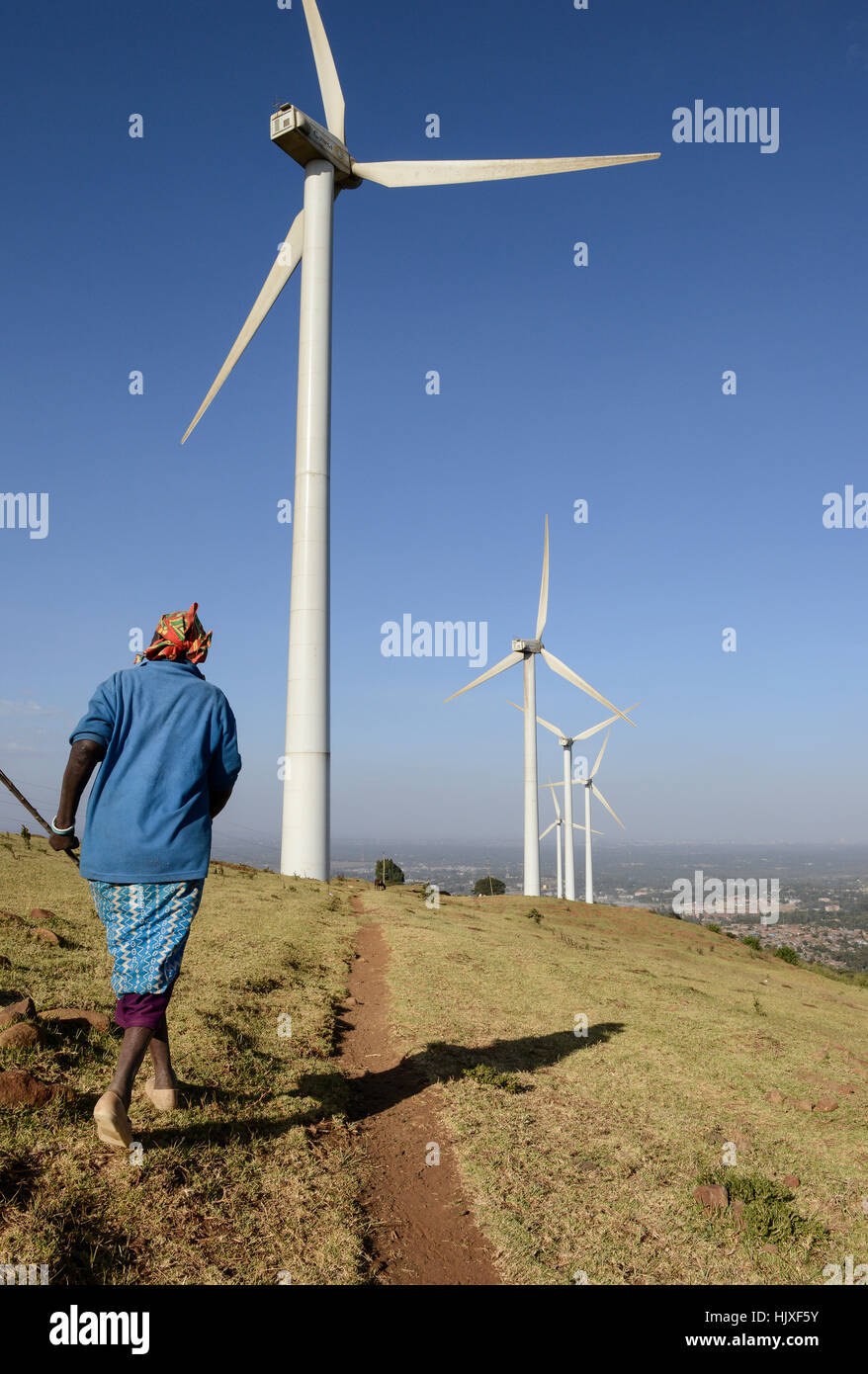 KENYA, Nairobi, Ngong Hills, 25,5 MW Wind Power Station avec Vestas et ...