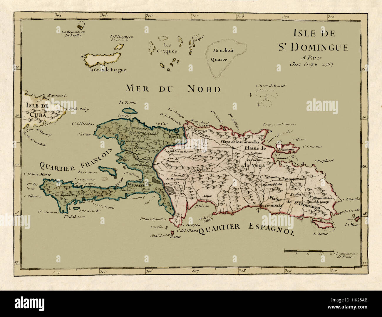 Map of hispaniola Banque de photographies et d’images à haute ...