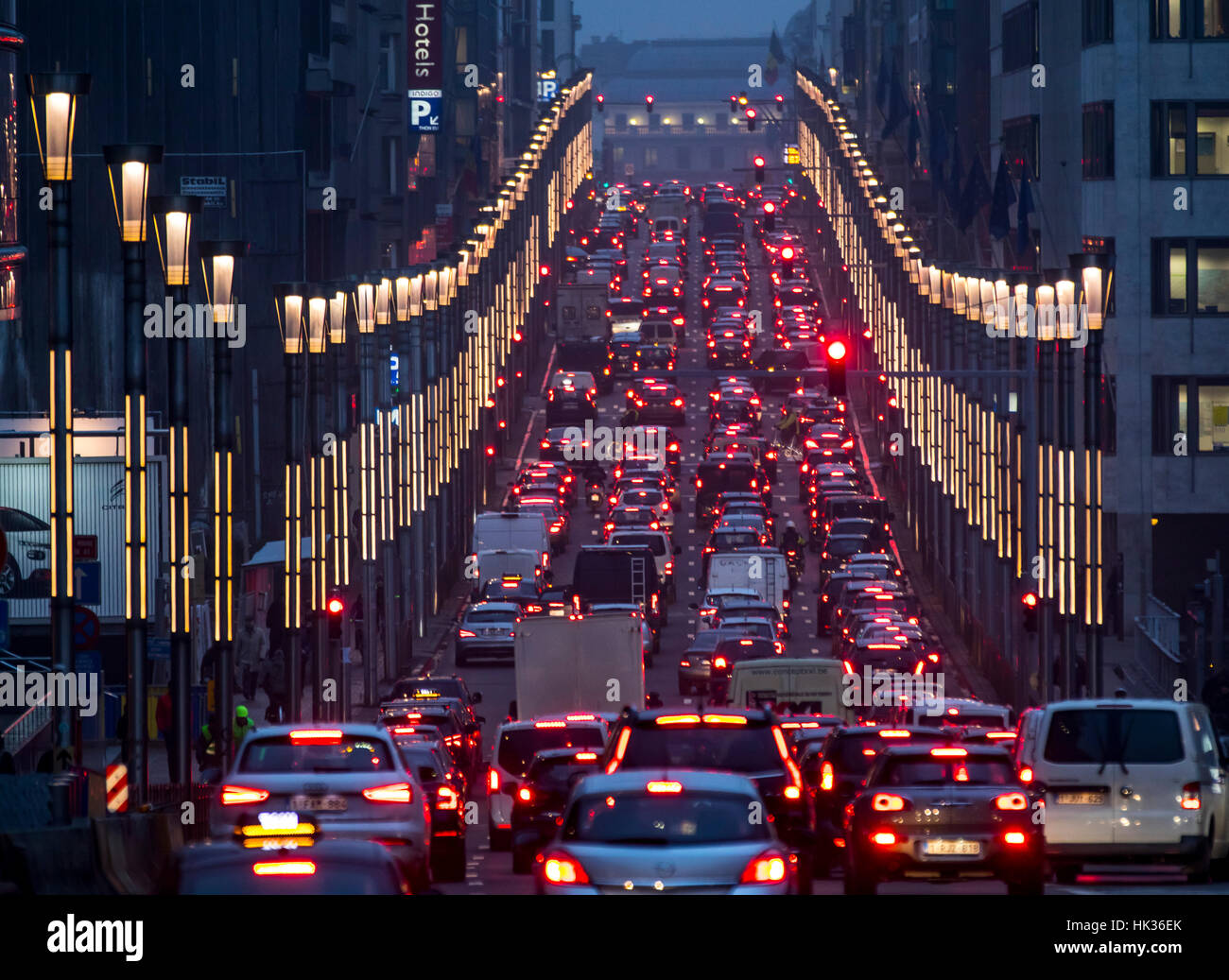 Brussels Traffic Lights Banque d'image et photos - Alamy