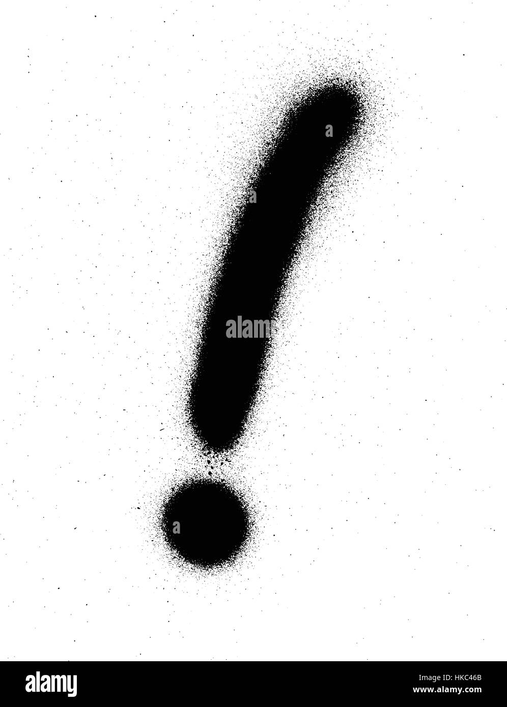 Graffiti exclamation mark in black Banque d'images vectorielles - Alamy