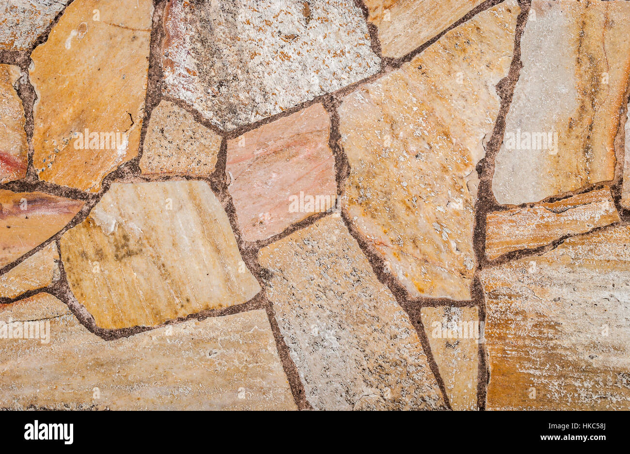 La texture de la pierre naturelle pavés jaunes pour plancher, d'un mur ...