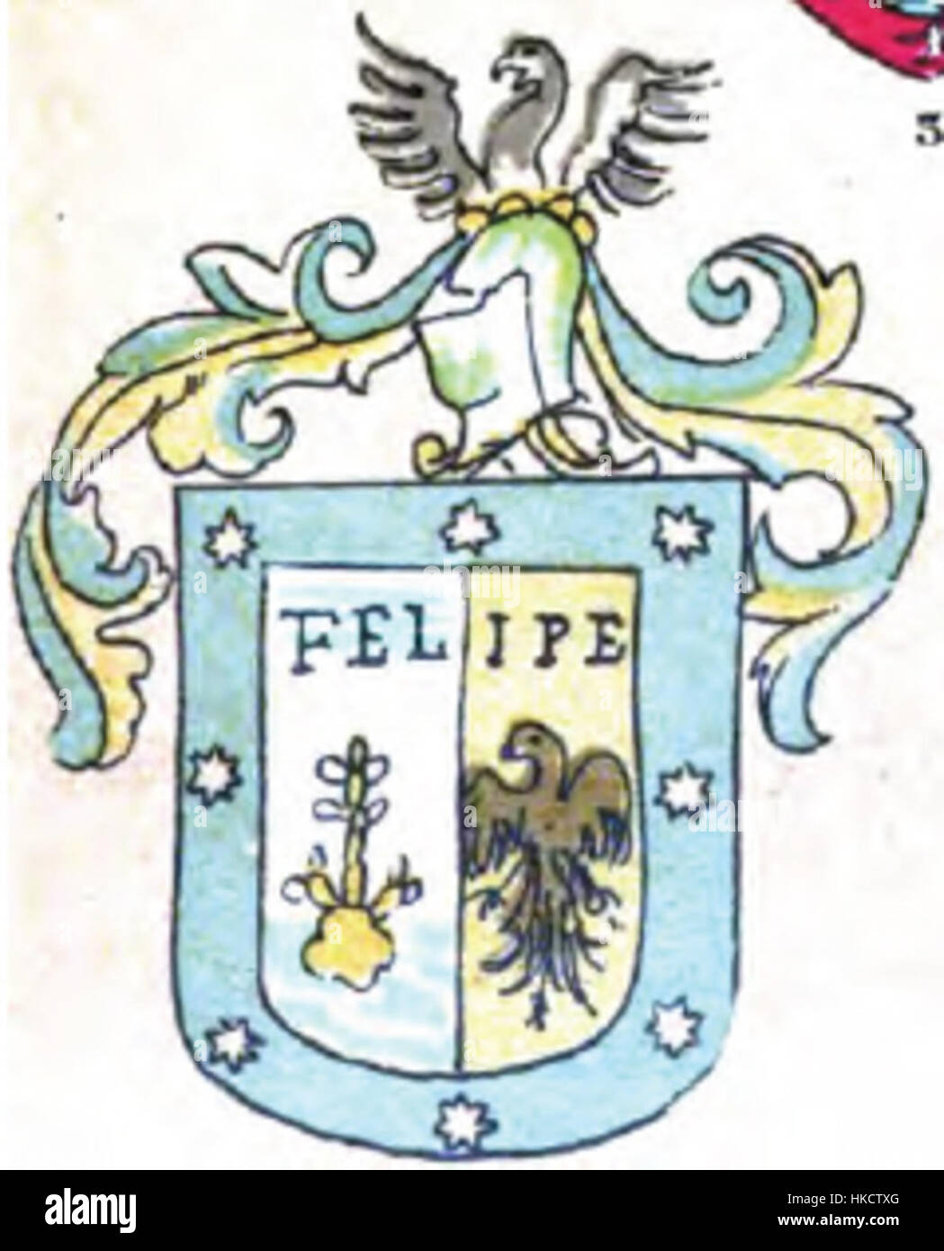 Les *armoiries de Don Diego* représentent le bouclier héraldique et les ...