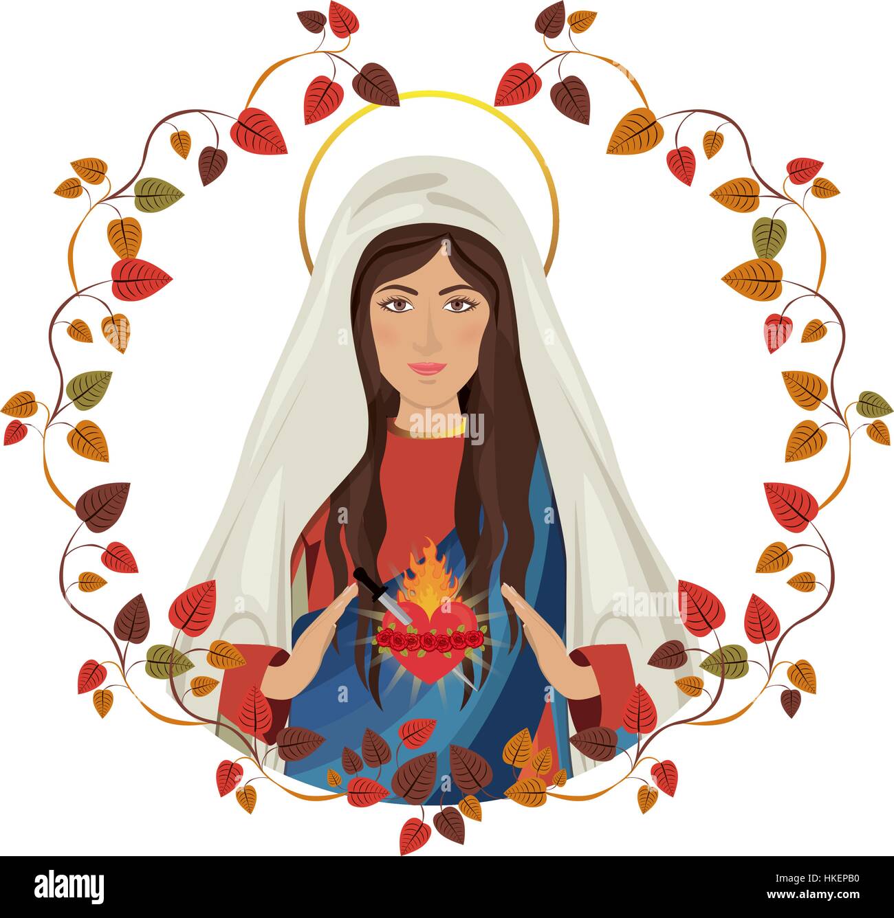 Statue catholique vierge marie Banque d'images vectorielles - Alamy