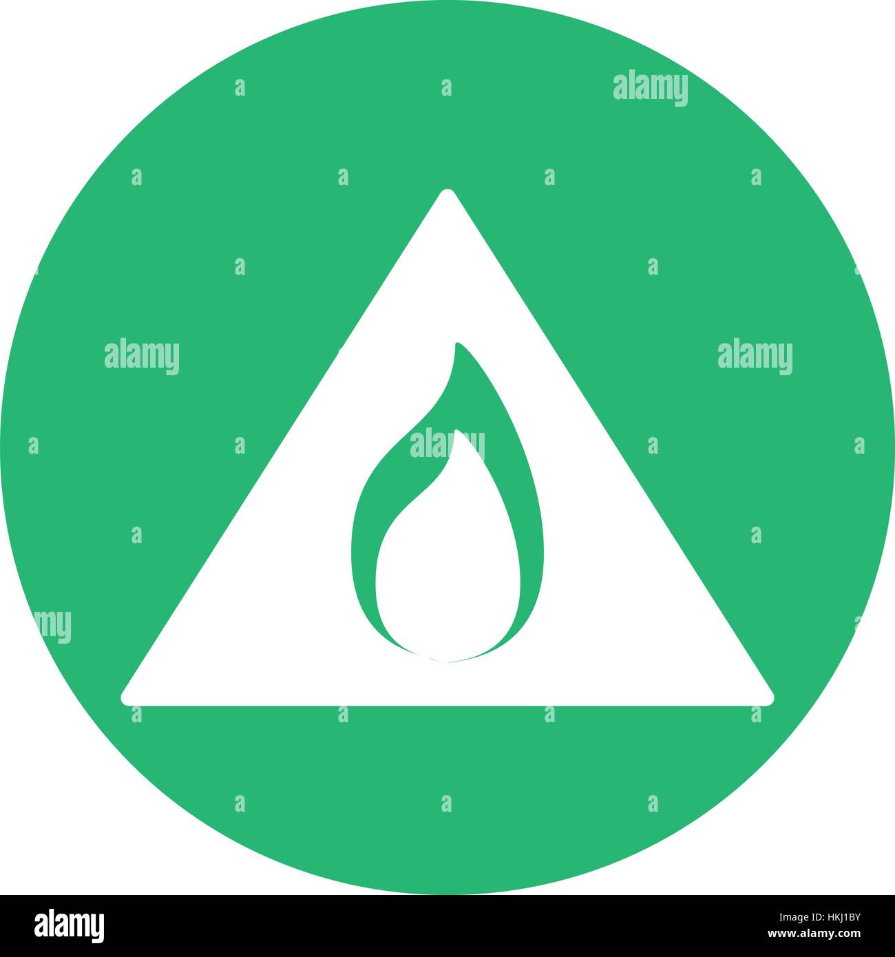 Image symbole du signal d'avertissement inflammable, vector ...
